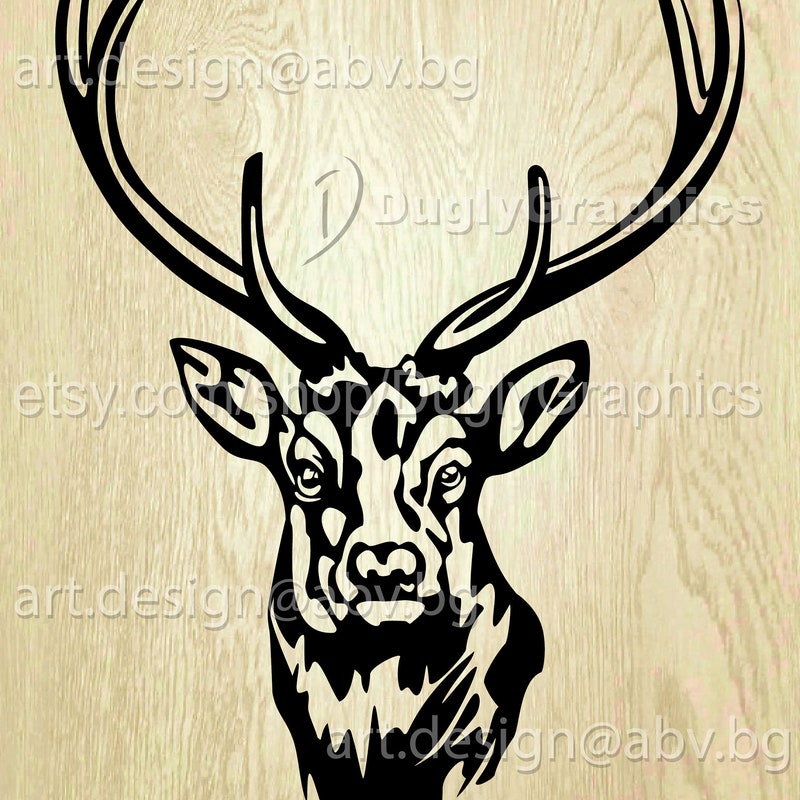 Silhouette Stag Drawing - Etsy