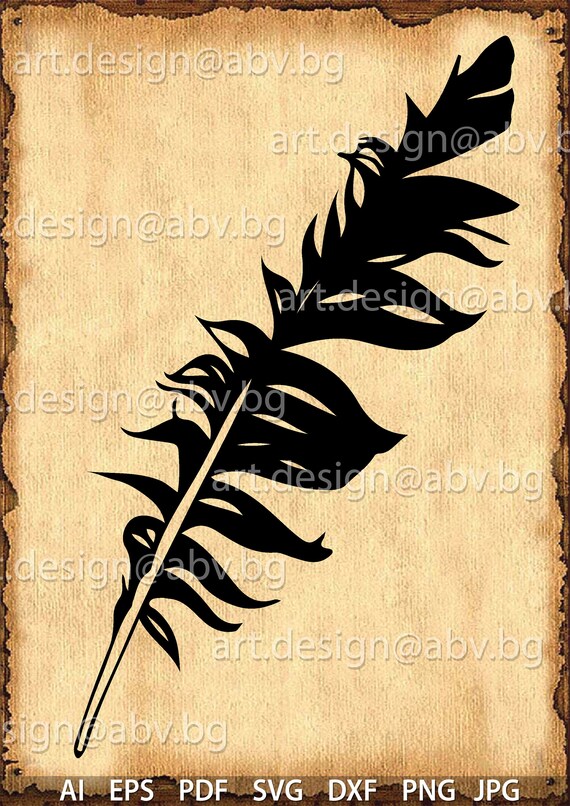 Vector FEATHER AI PNG Eps Pdf Svg Dxf Jpg Download - Etsy