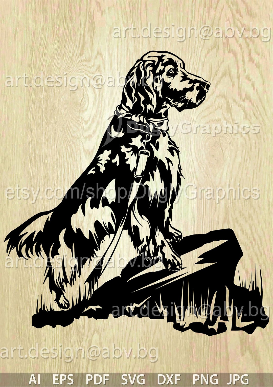 Vector DOG, English Setter Body, Ai, Png, Pdf, Eps, Svg, Dxf, Jpg ...