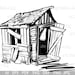 Vector OLD SHACK, Wooden Shed, Ai, Eps, Pdf, Svg, Dxf, Png, Jpg Instant ...