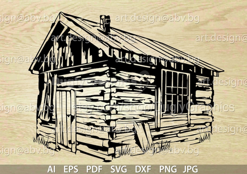 Vector OLD SHACK Wooden Shed Ai Eps Pdf Svg Dxf Png - Etsy