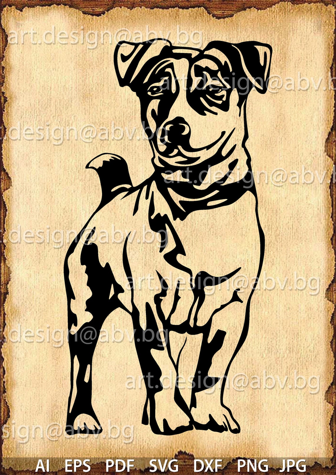 Vector JACK RUSSELL Terrier dog SVG ai png pdf eps dxf | Etsy