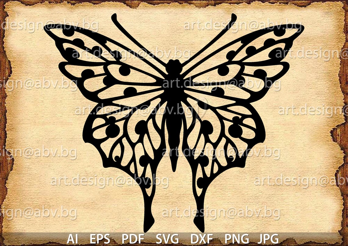 Vector BUTTERFLY AI Eps Pdf SVG Dxf Png Jpg Download | Etsy