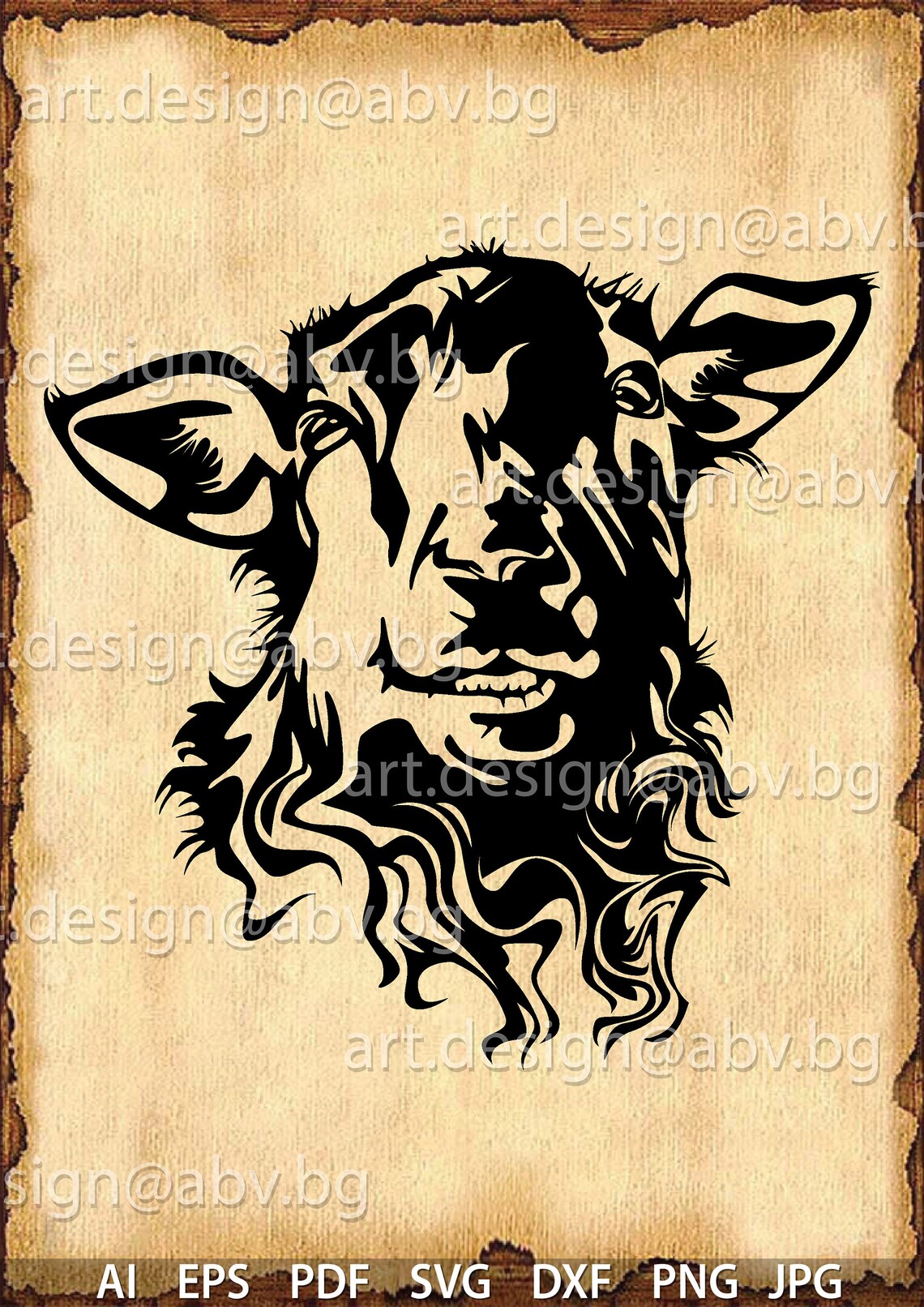 Vector SHEEP Head AI PNG Eps Pdf Svg Dxf Jpg Instant - Etsy
