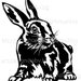 Vector RABBIT Easter AI Eps PNG Pdf Svg Dxf Jpg Download Digital ...