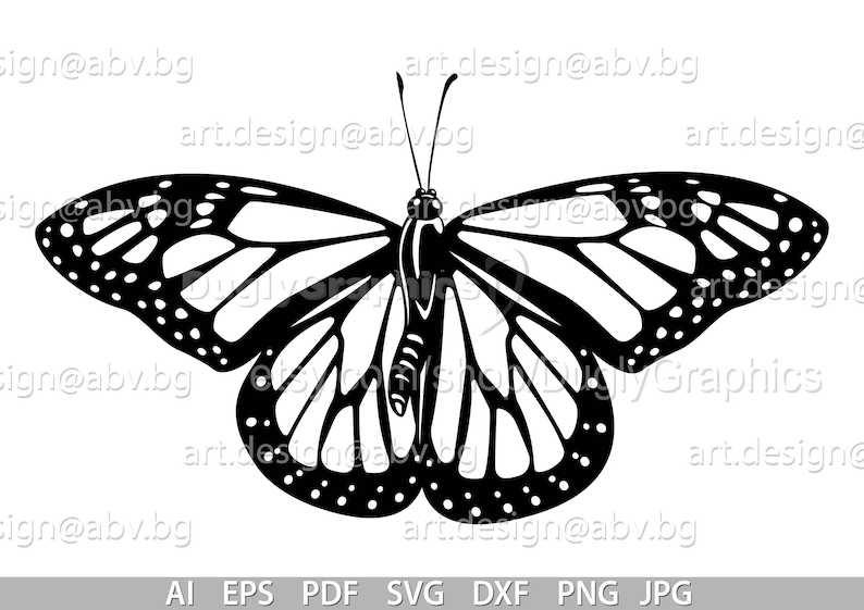 Vector BUTTERFLY Monarch SVG Ai Eps Png Pdf Jpg - Etsy