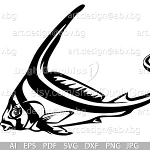 Vector JACKKNIFE FISH, Ai, Eps, Png, Pdf, Svg, Dxf, Jpg Download Files ...