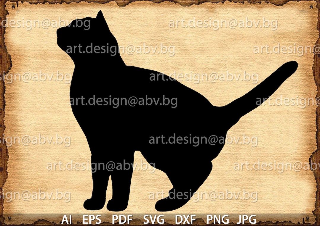 Vector CAT, AI, Eps, Pdf, SVG, Dxf, Png, Jpg Download Files, Digital ...