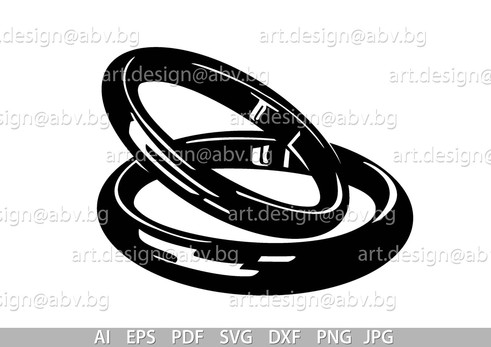 Vector WEDDING RINGS Ai Eps Pdf Svg Dxf Png Jpg Instant - Etsy