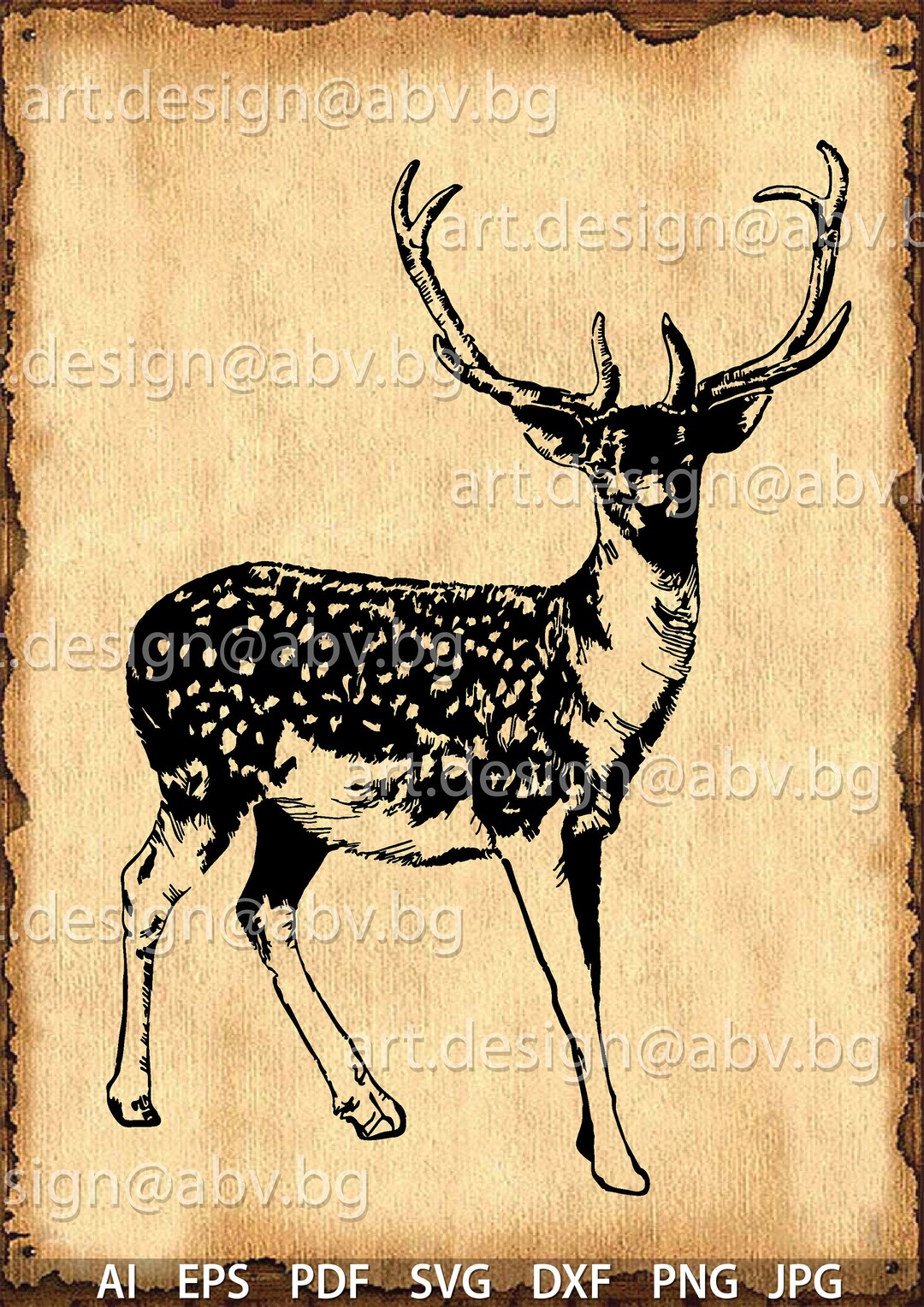 Vector DEER, AI, Eps, PNG, Pdf, Svg, Dxf, Jpg Download, Digital ...