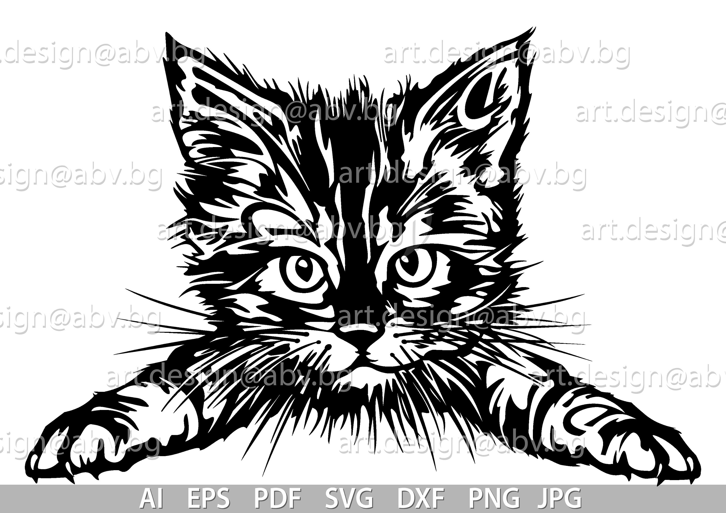 Vektor KATZE AI PNG eps pdf svg dxf jpg Download - Etsy Schweiz