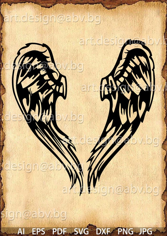 Vector ANGEL WINGS svg DXF ai png pdf eps jpg Download | Etsy