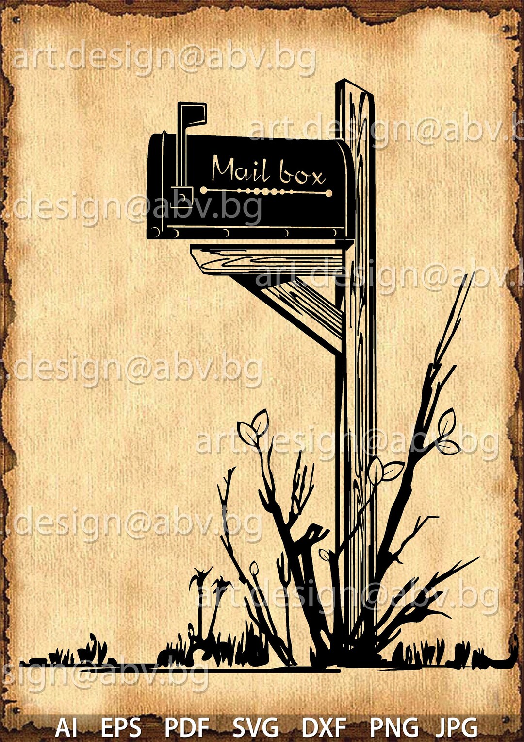 Vector MAILBOX, AI, PNG, Eps, Pdf, Svg, Dxf, Jpg Download, Digital ...