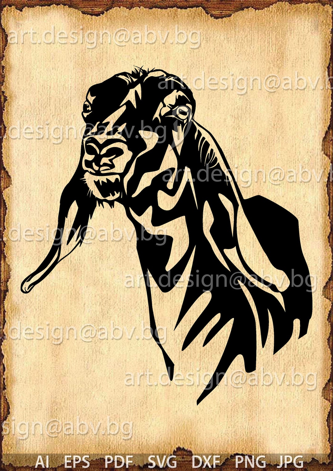 Vector GOAT, Head, AI, PNG, Eps, Pdf, Svg, Dxf, Jpg Instant Download ...
