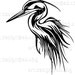 Vector HERON Heaven Bird AI PNG Eps Pdf Svg Dxf Jpg - Etsy