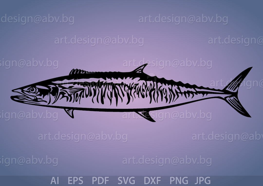 Vector KINGFISH, Ai, Eps, Pdf, Png, Svg, Dxf, Jpg Image Graphic Digital ...