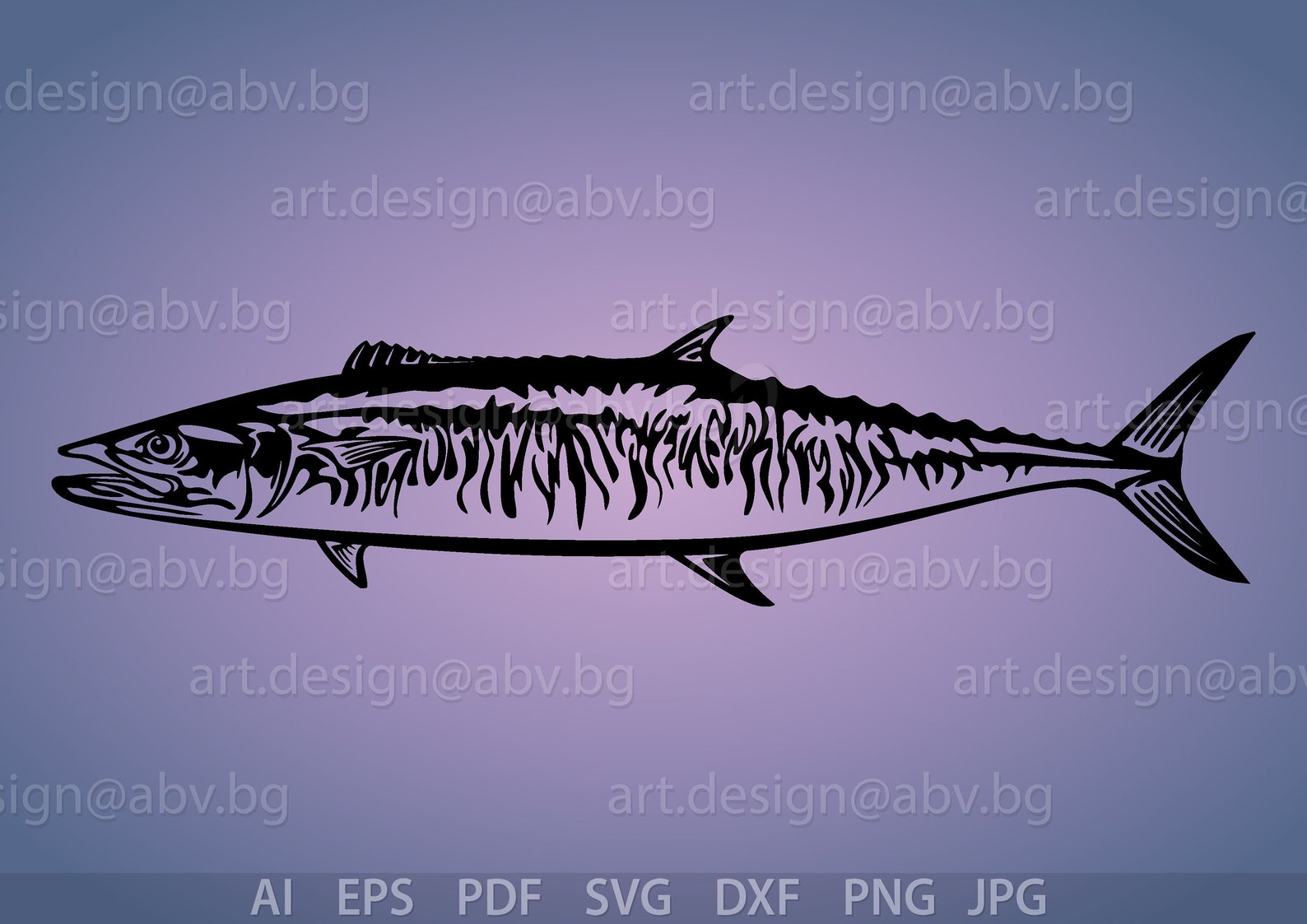 Kingfish Vector Graphic, Ai, Eps, Pdf, Png, Svg, Dxf, Jpg (digital ...