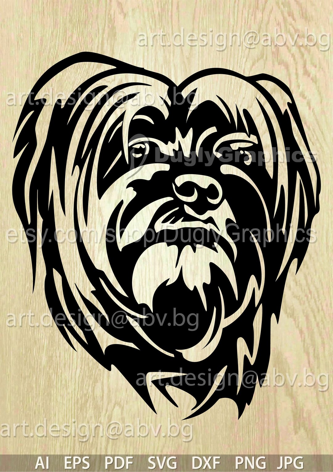 Vector DOG YORKIE POO Face, Ai, Png, Pdf, Eps, Svg, Dxf, Jpg Download ...