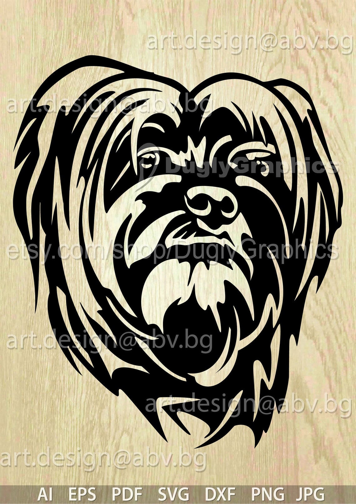 Vector DOG YORKIE POO Face Ai Png Pdf Eps Svg Dxf Jpg | Etsy