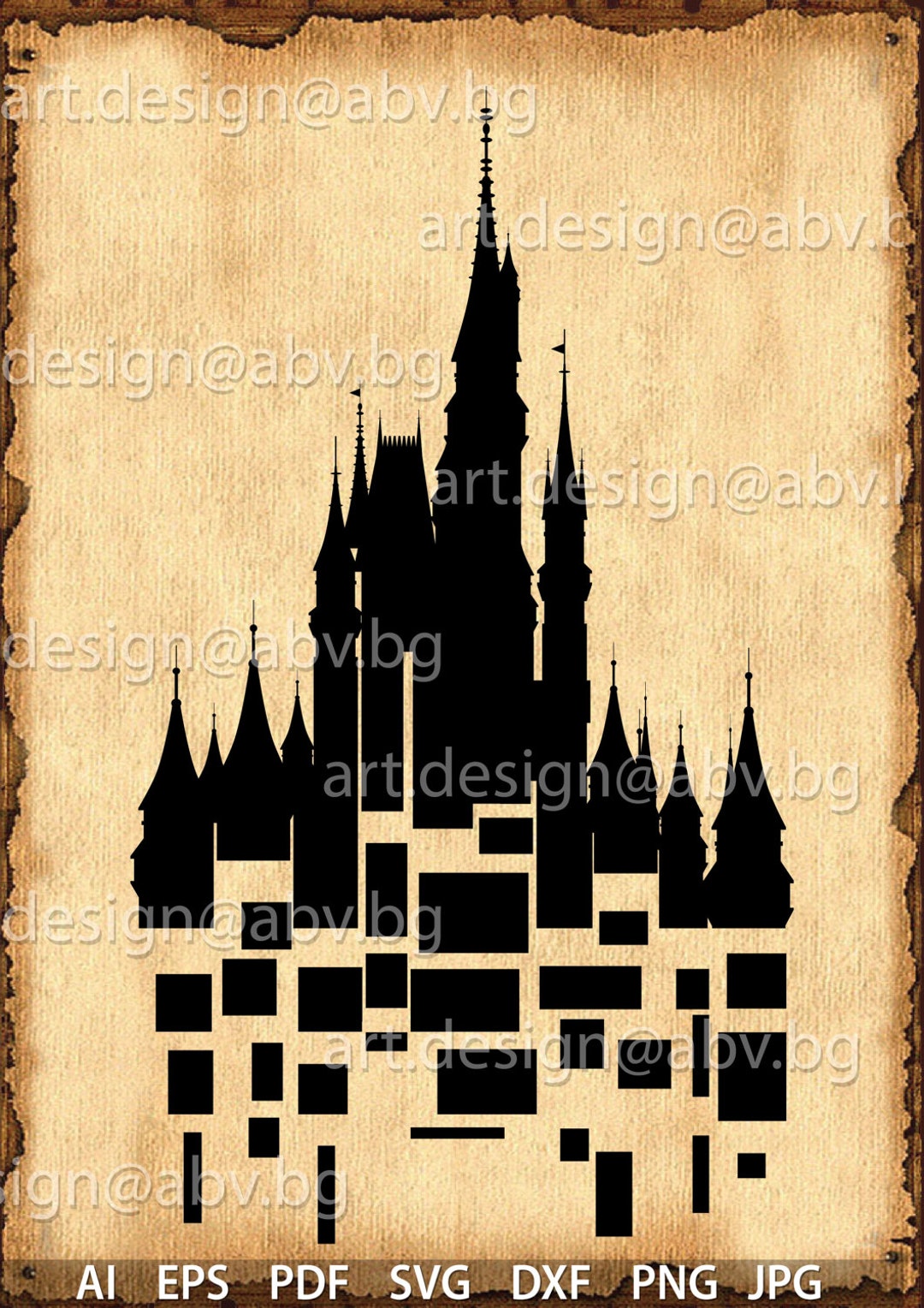 Vector CASTLE Palace Tale AI Eps Pdf Svg Dxf Png Jpg - Etsy Canada