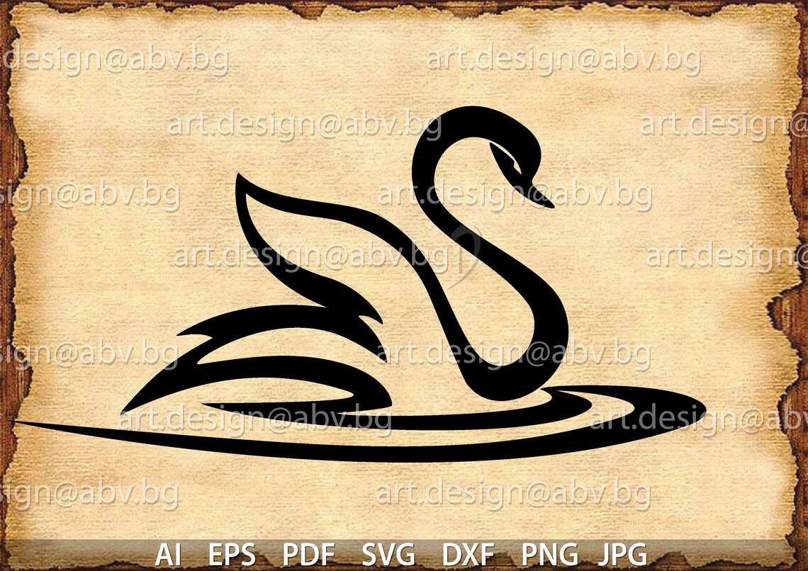 Vector SWAN AI PNG Eps Svg Dxf Pdf Jpg Download | Etsy