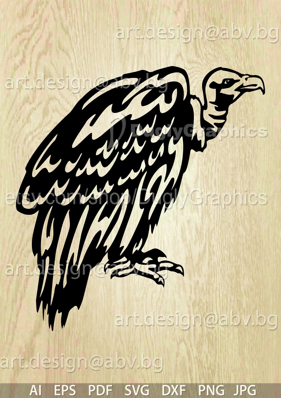 Vector VULTURE, AI, PNG, Pdf, Eps, Svg, Dxf, Jpg Download, Digital ...