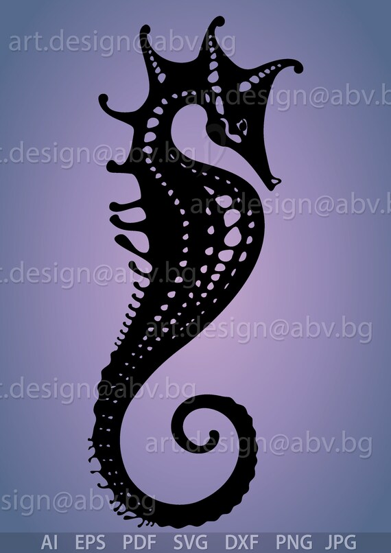 Vector SEAHORSE AI Eps Pdf Svg Dxf Png Jpg Image | Etsy