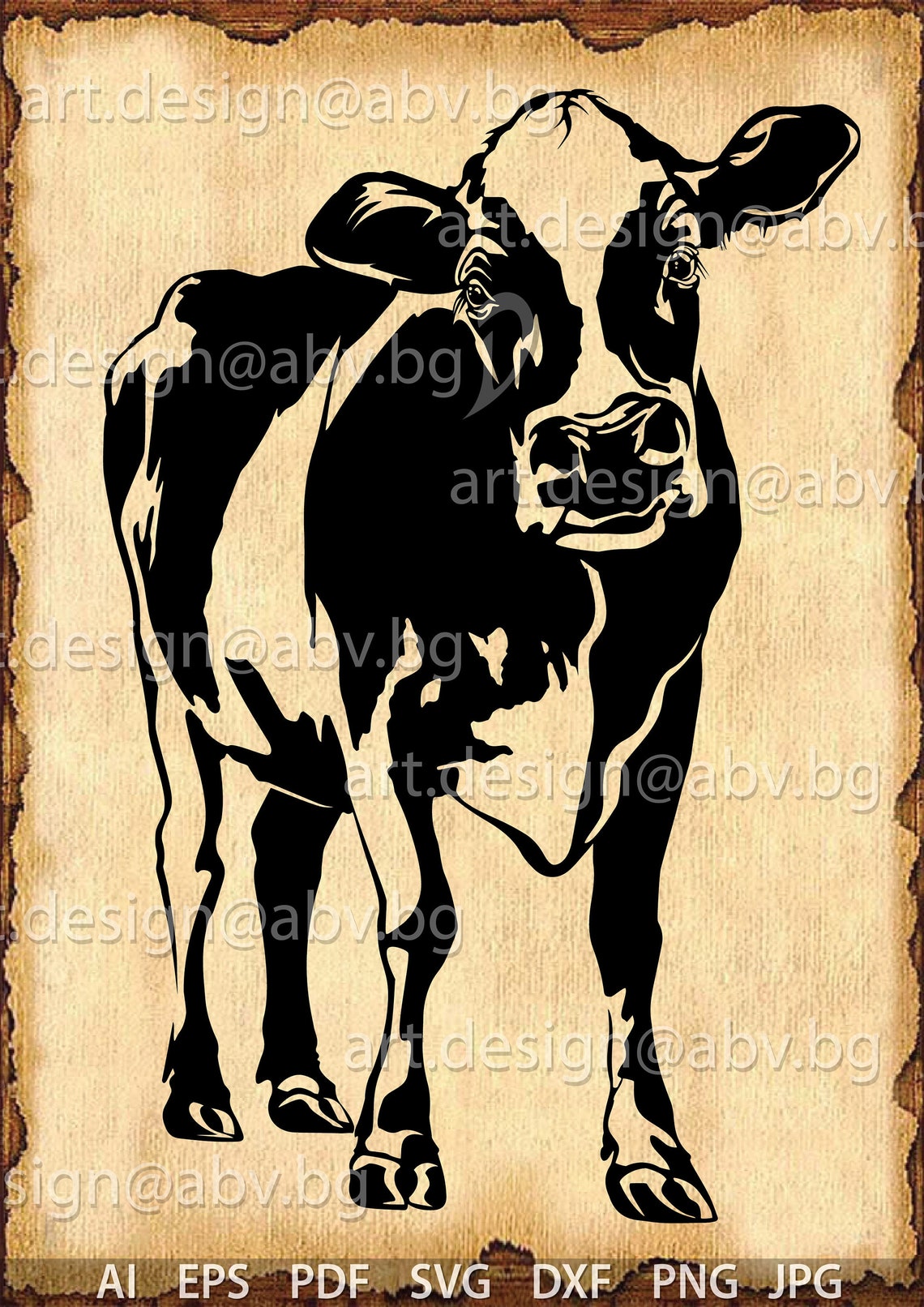 Vector COW AI PNG Eps Pdf Svg Dxf Jpg Instant Download | Etsy