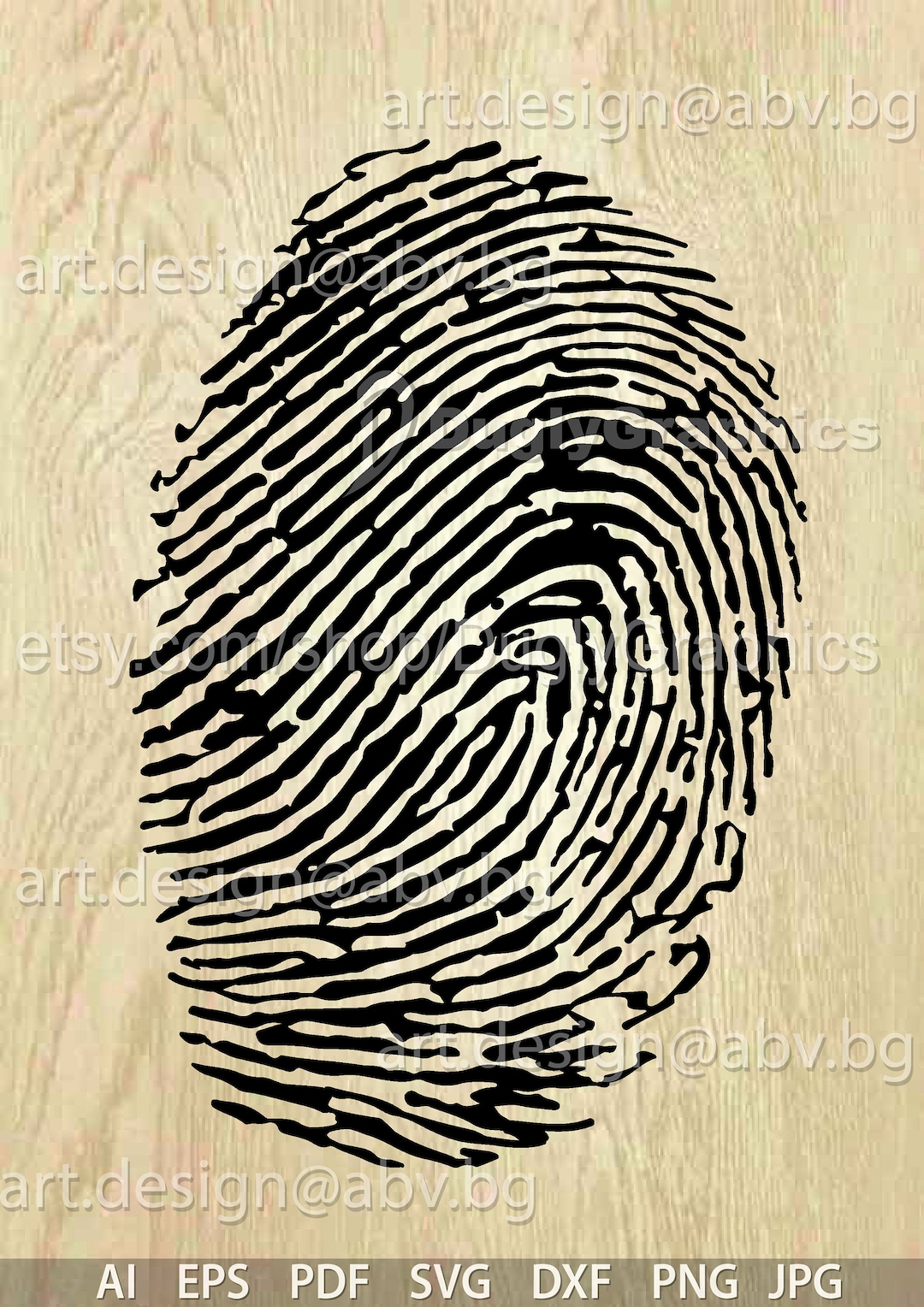 Fingerprint Vector Graphic, Imprint Design (digital Download) - Etsy