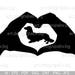 Vector LOVE DOG Hands AI Eps Pdf Svg Png Dxf Jpg - Etsy