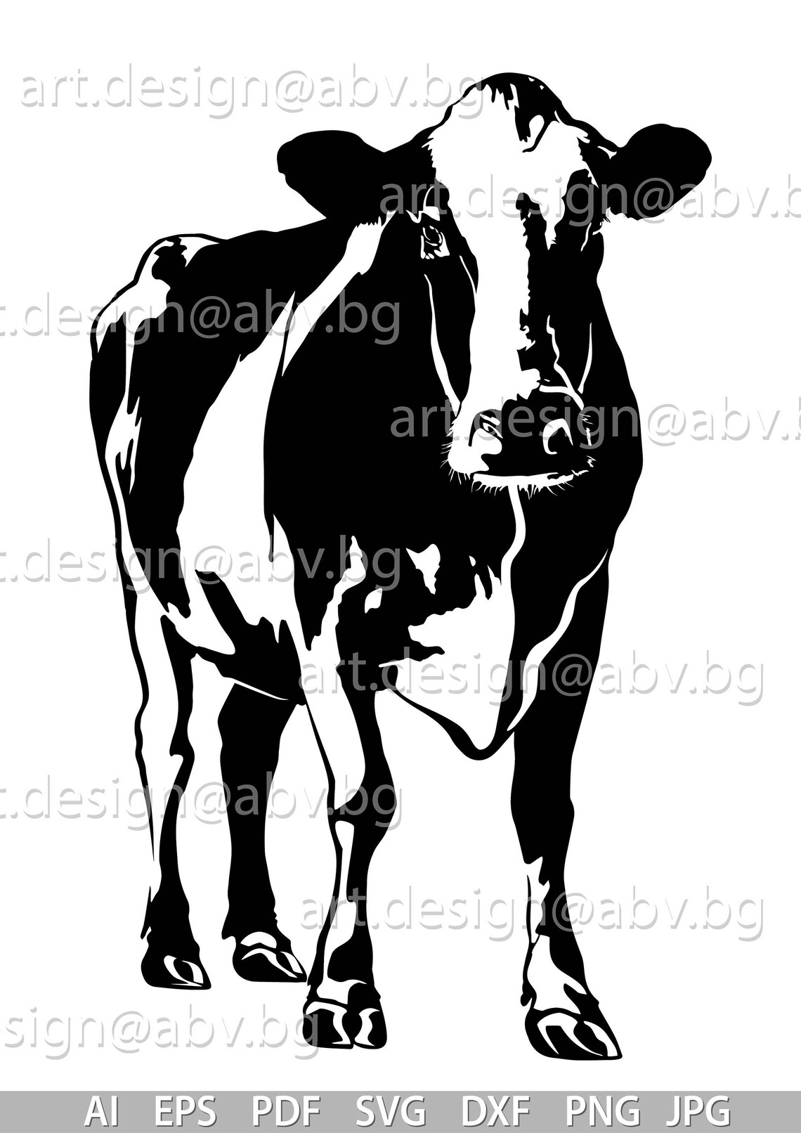Vector COW AI PNG Eps Pdf Svg Dxf Jpg Instant Download | Etsy