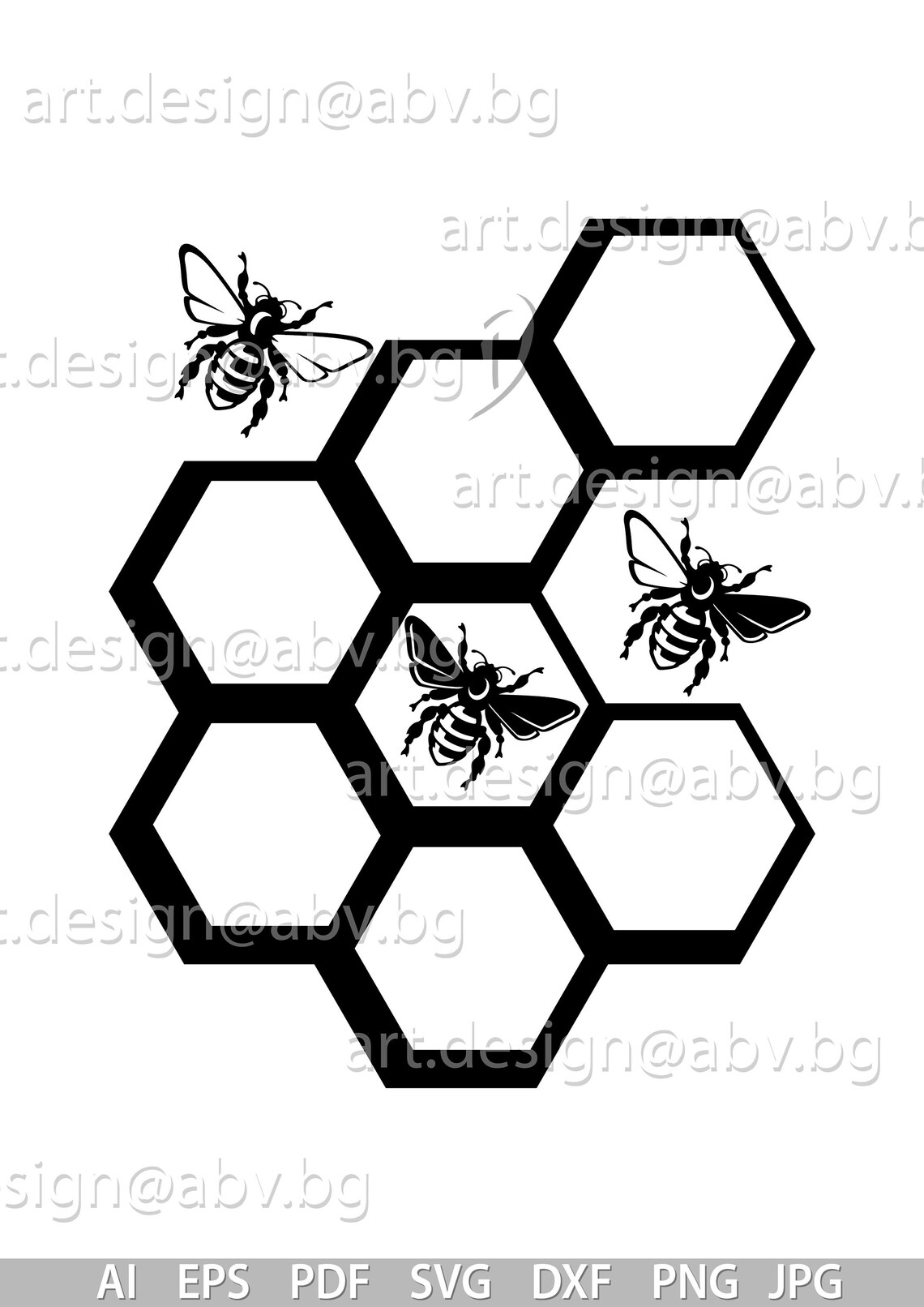 Vector BEES Beehive Ai Eps Pdf SVG DXF Png Jpg - Etsy