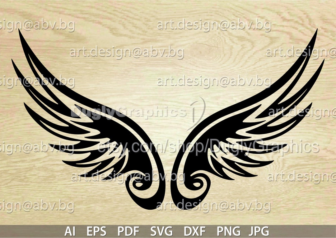 Vector WINGS, Svg, DXF, Ai, Png, Pdf, Eps, Jpg Download, Digital Image ...