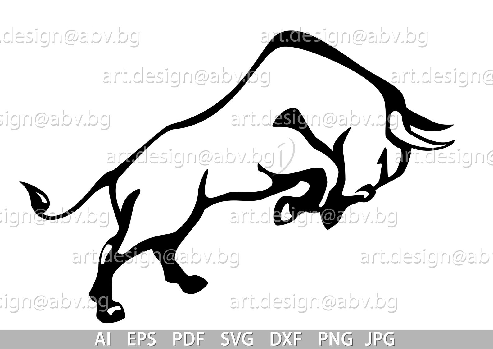 Vector BULL ai eps pdf svg dxf png jpg Image Graphic | Etsy
