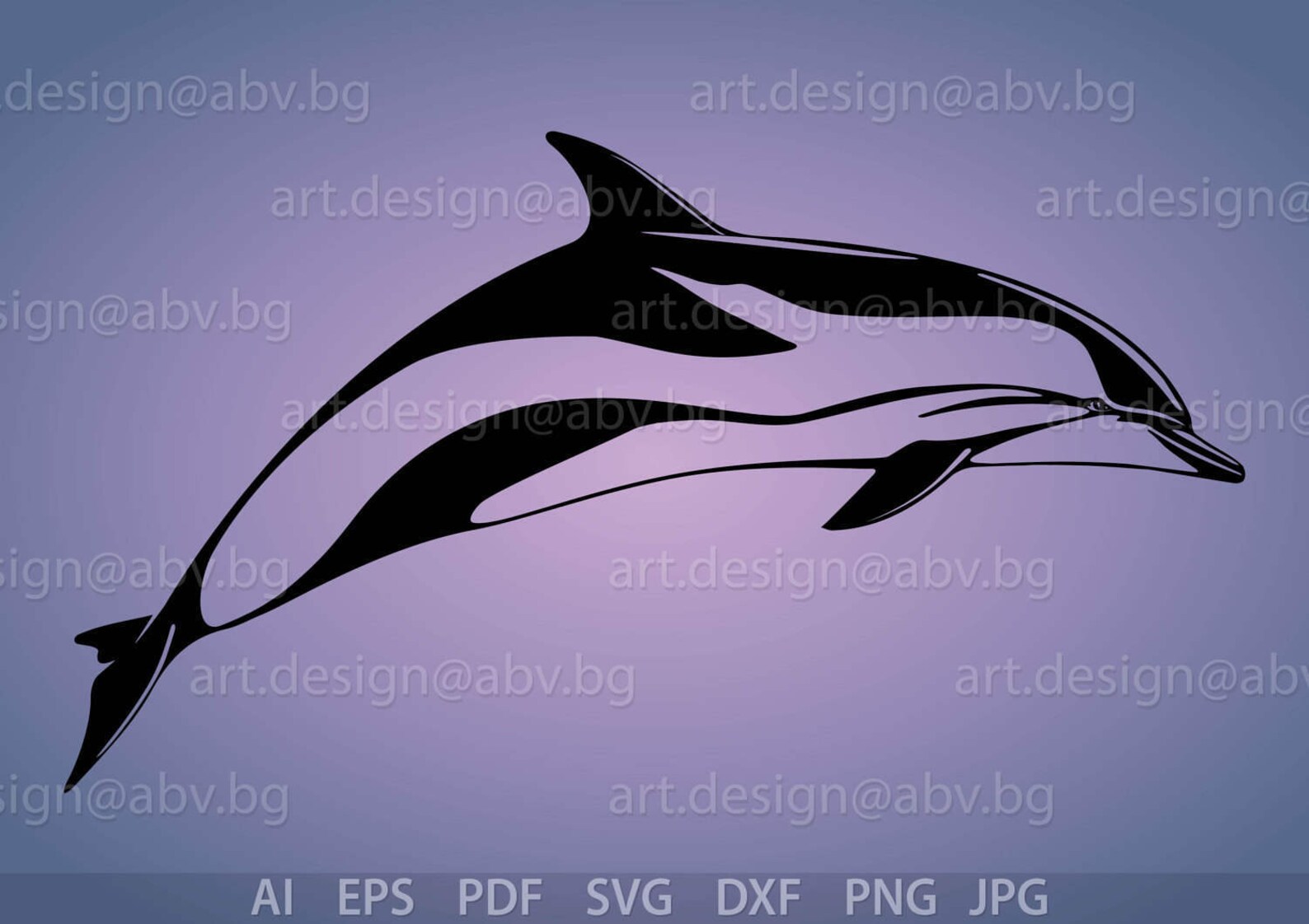 Vector DOLPHIN Stylized AI Eps Pdf Png Svg Dxf Jpg | Etsy