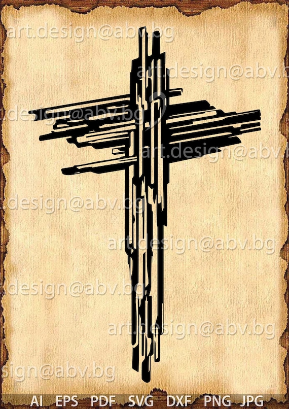 Vector WOODEN CROSS Svg Dxf AI Png Pdf Eps Jpg | Etsy