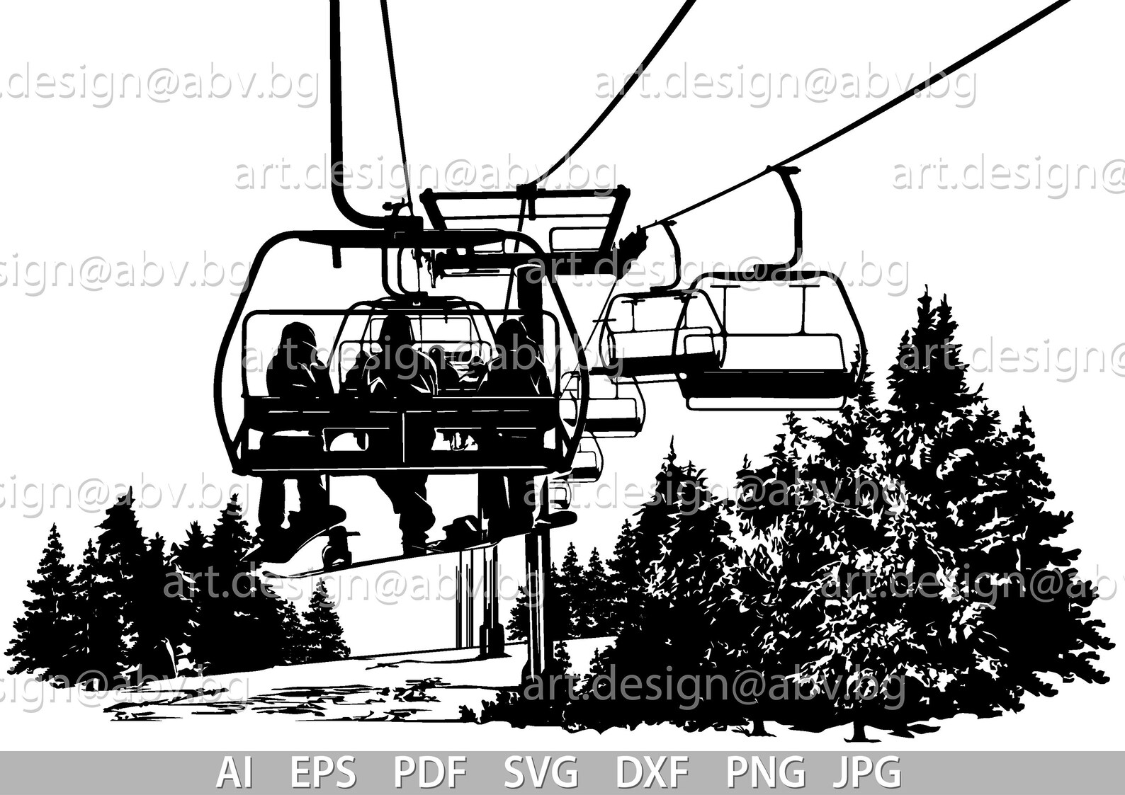 Vector MOUNTAIN LIFT AI Eps Pdf Svg Dxf Png Jpg | Etsy