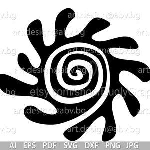 Vector SPIRAL SYMBOL SUN Ai Eps Svg Dxf Pdf Png Jpg Image Graphic ...