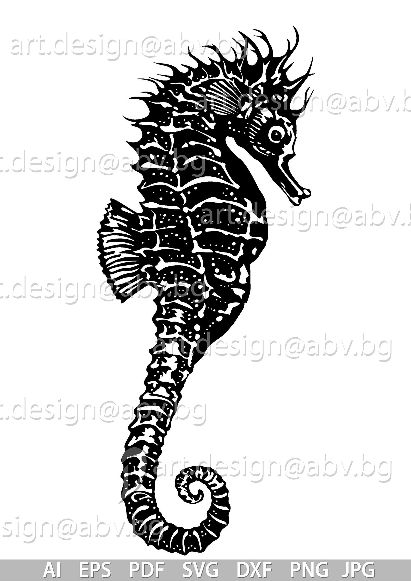 Vector SEAHORSE AI Eps Pdf Svg Dxf Png Jpg Image - Etsy Denmark