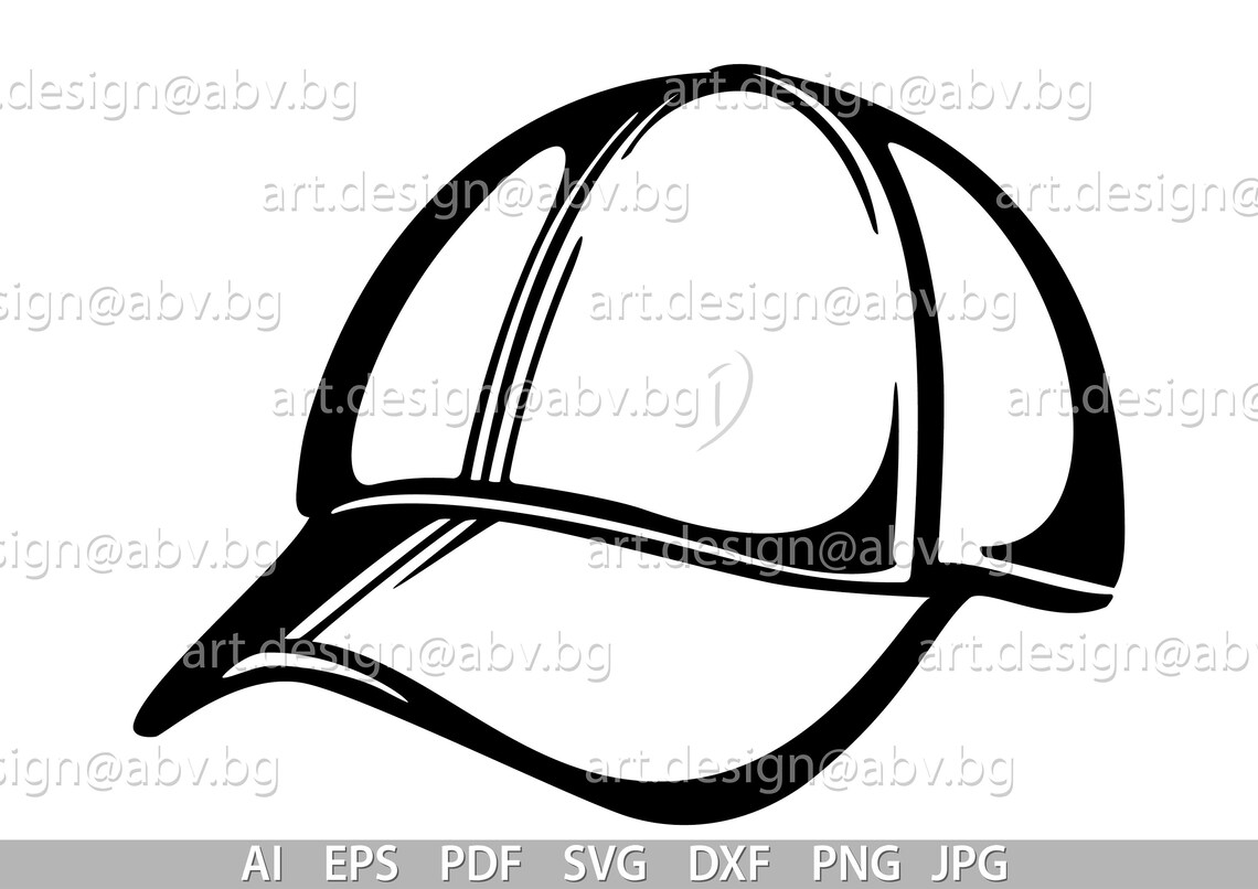 Vector CAP HAT AI Eps Pdf Png Svg Dxf Jpg Download | Etsy
