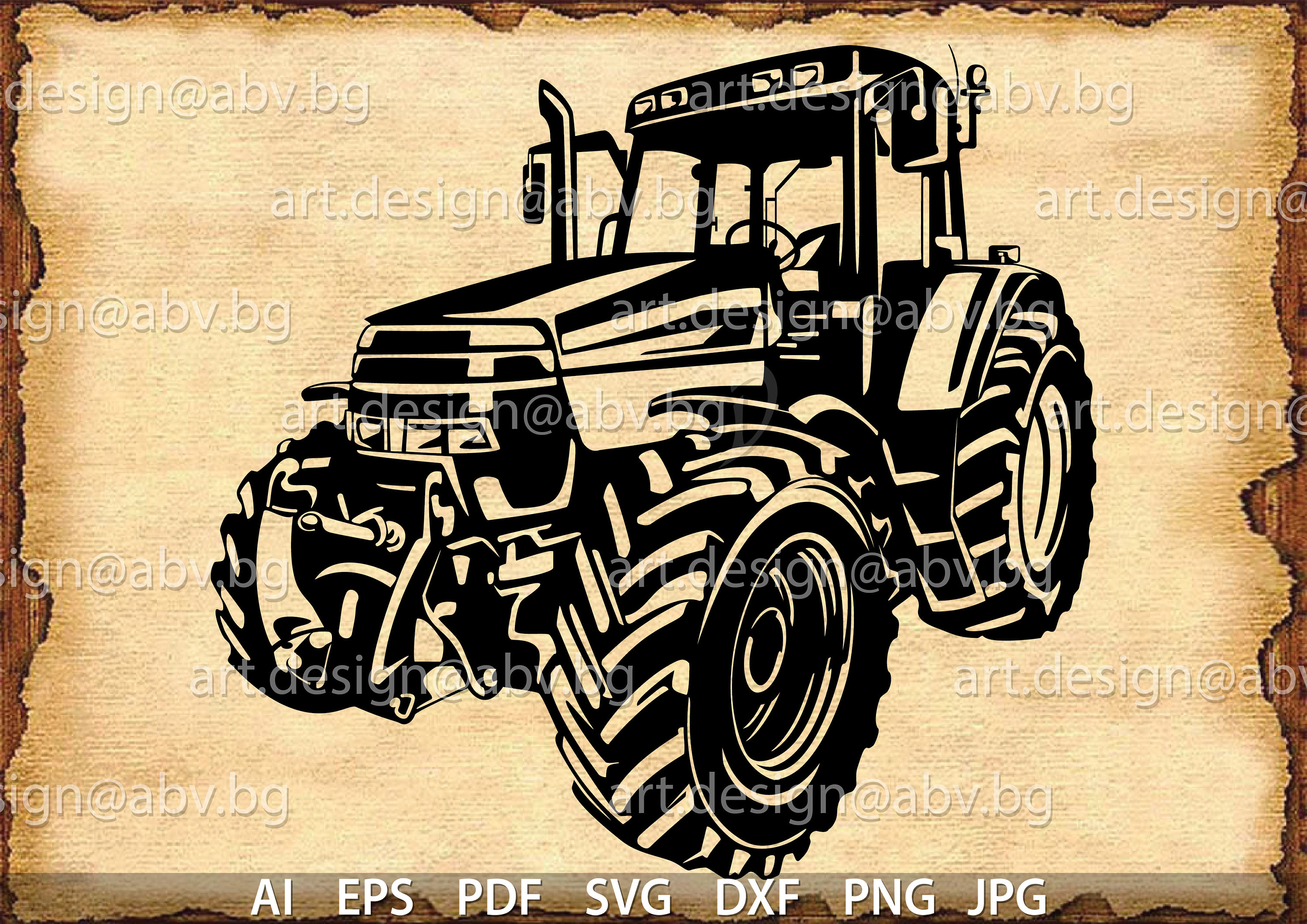Vector TRACTOR Vehicle Ai Eps Pdf PNG Svg Dxf Jpg - Etsy
