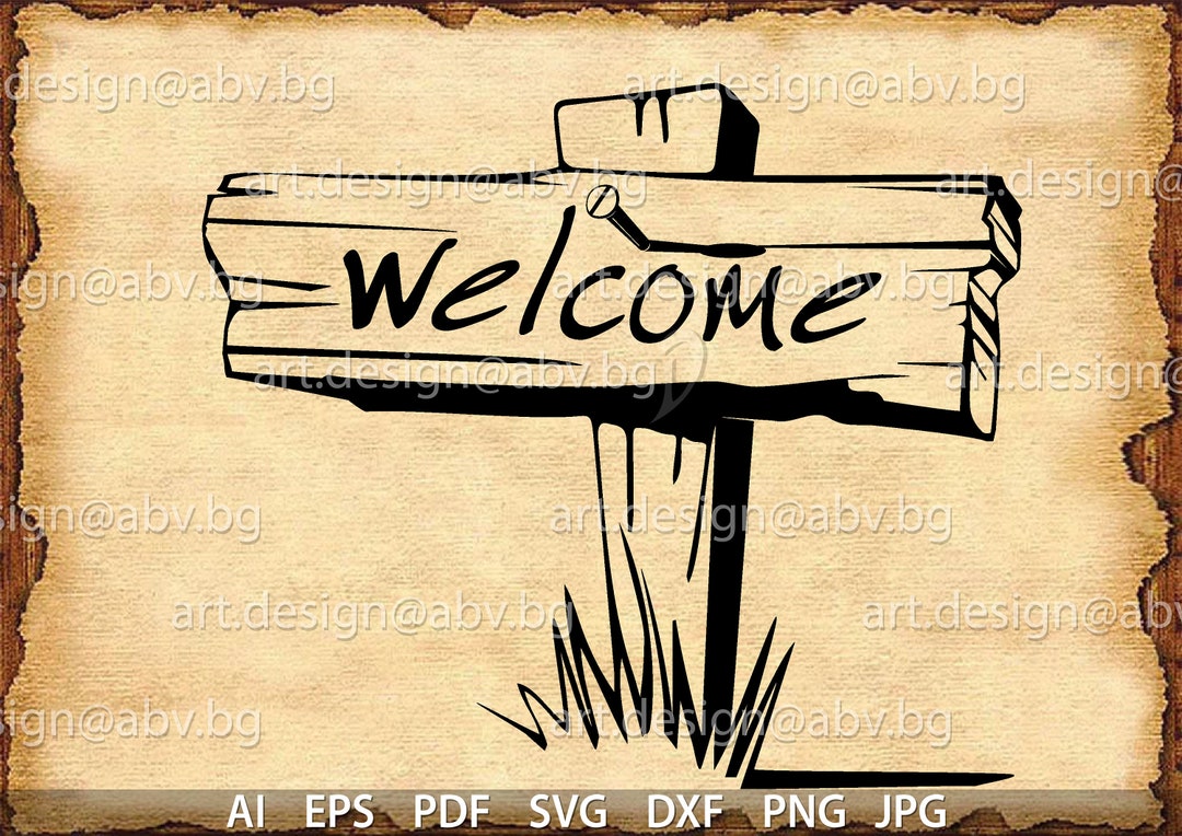 Vector WELCOME, Text, AI, Eps, PNG, Pdf, Svg, Dxf, Jpg Download Files ...