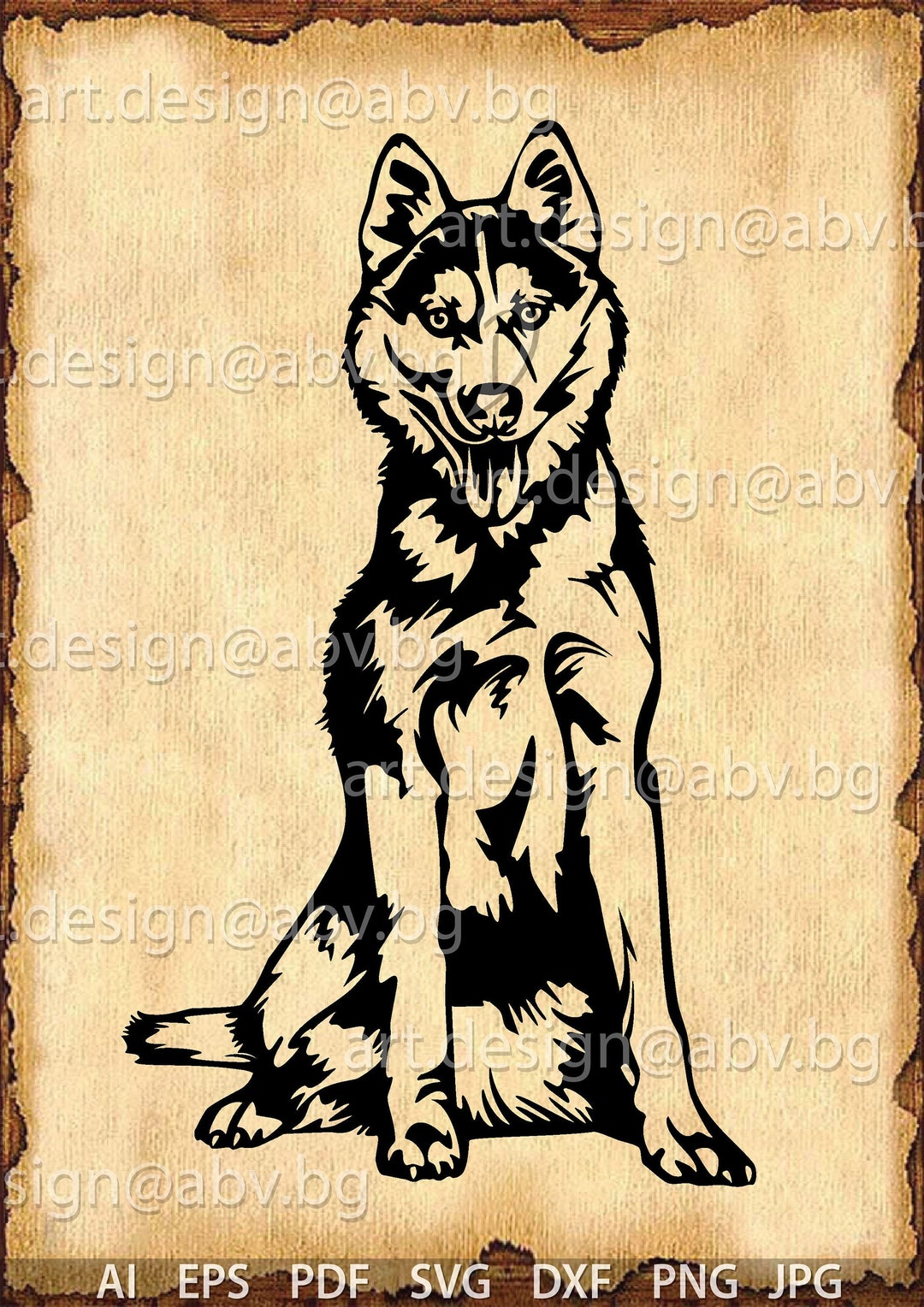 Husky Vector, Dog Graphic (digital Download) - Etsy