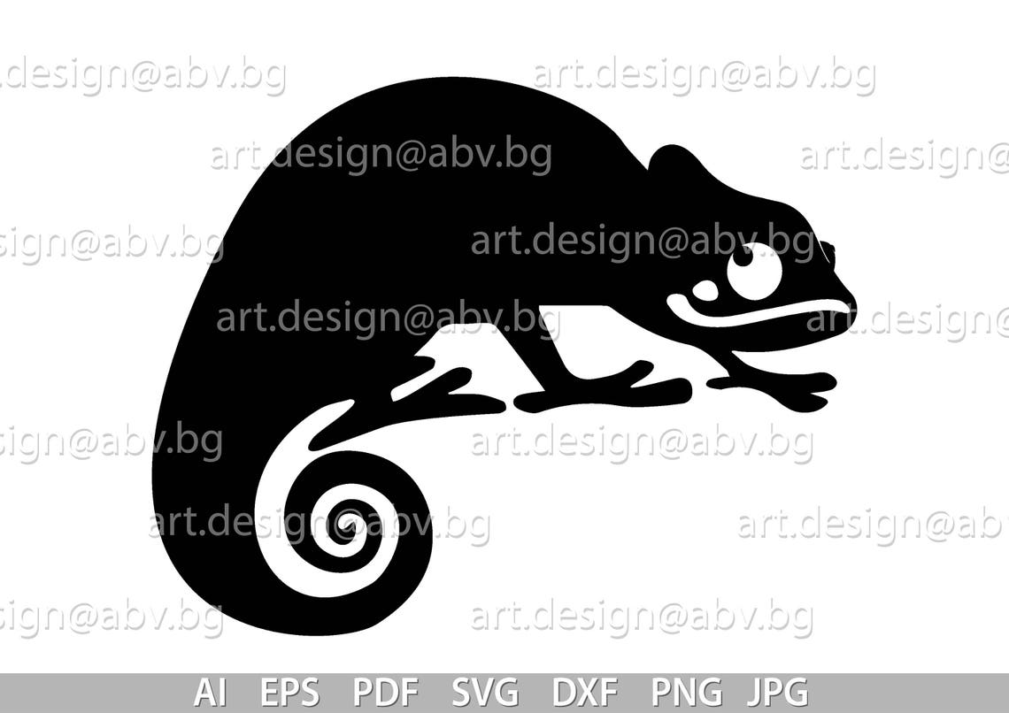 Vector CHAMELEON AI Eps Pdf SVG Dxf Png Jpg Download - Etsy