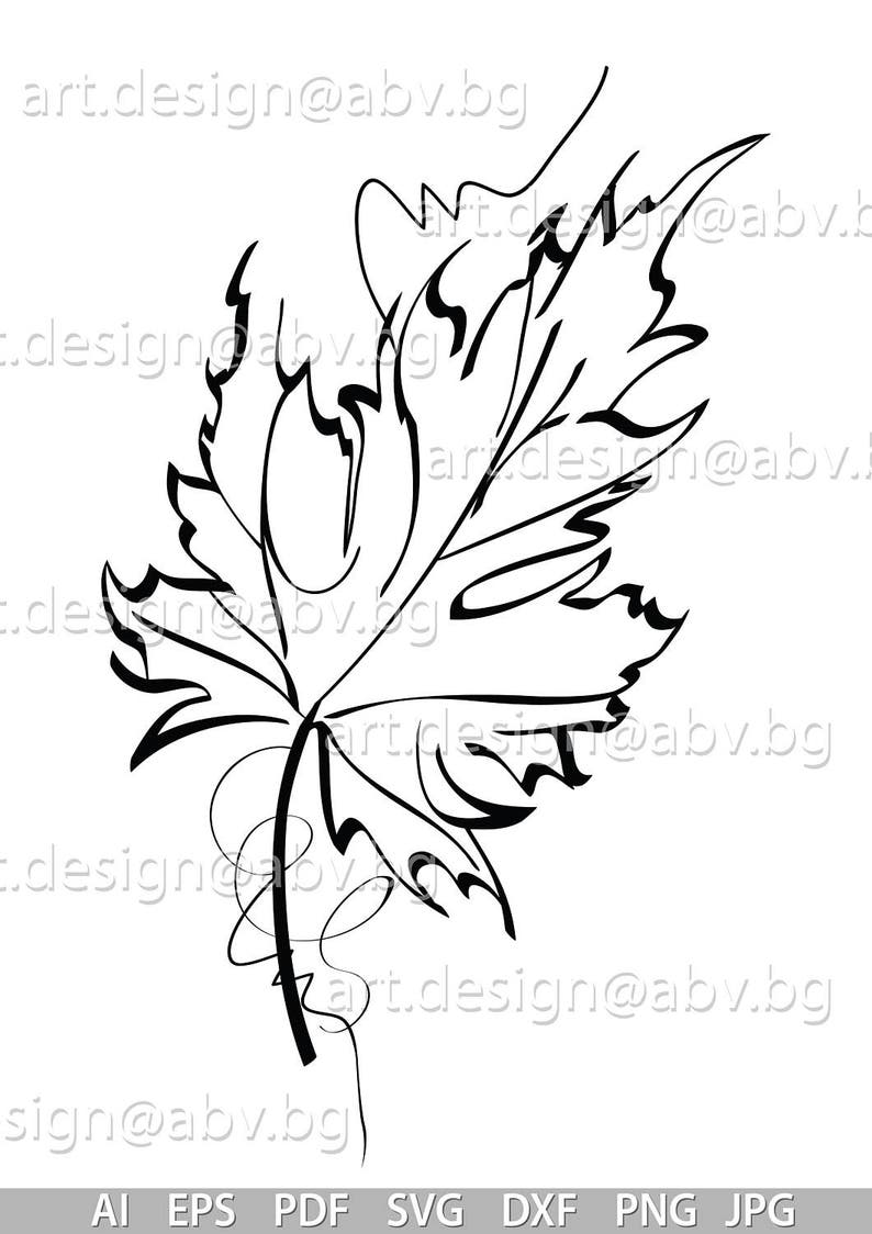 Vector LEAF Vine AI Eps Pdf Svg Dxf Png Jpg Download | Etsy