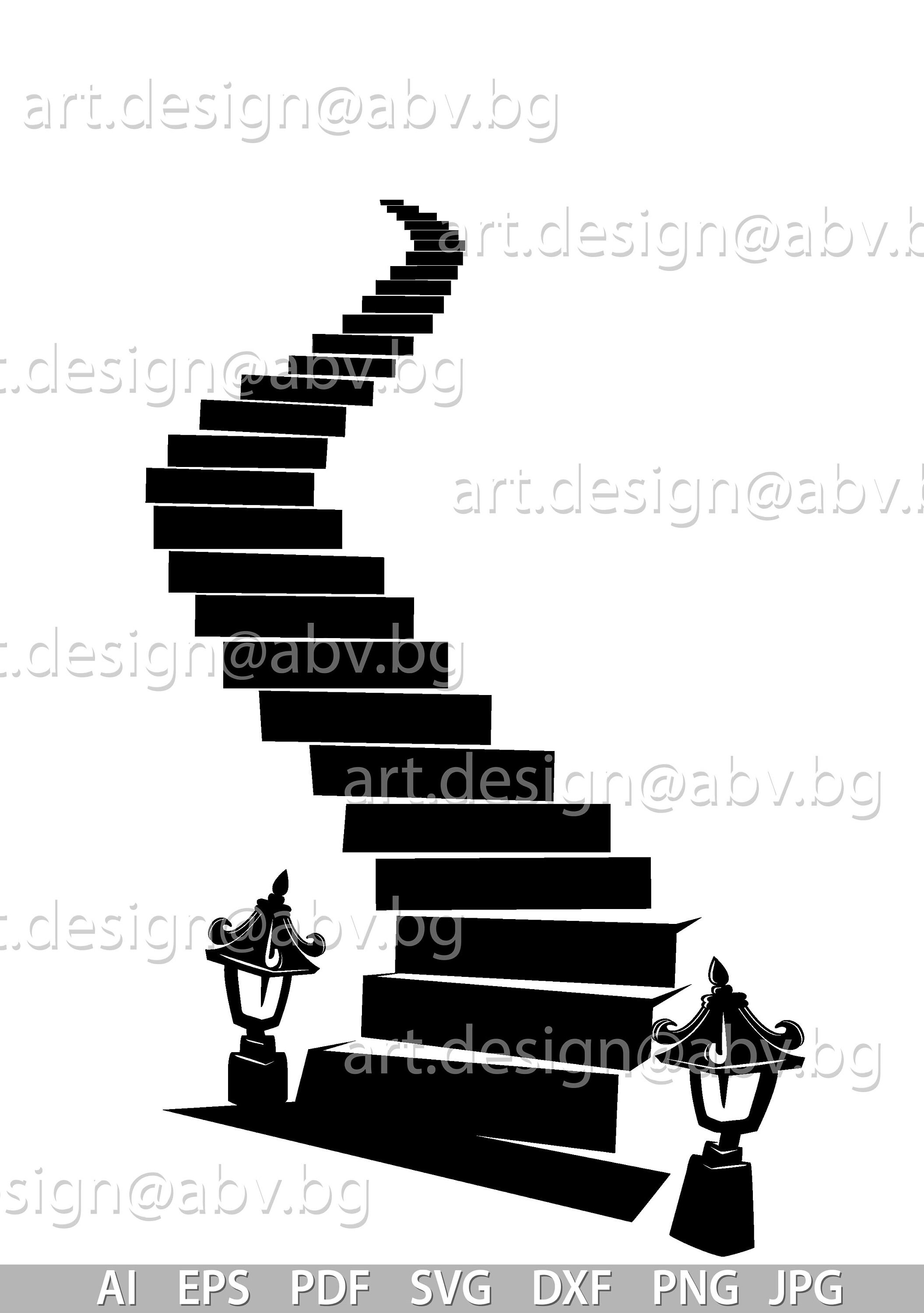 Vector STAIRS SVG Ai Epspdf Dxf PNG Jpg Download - Etsy Canada