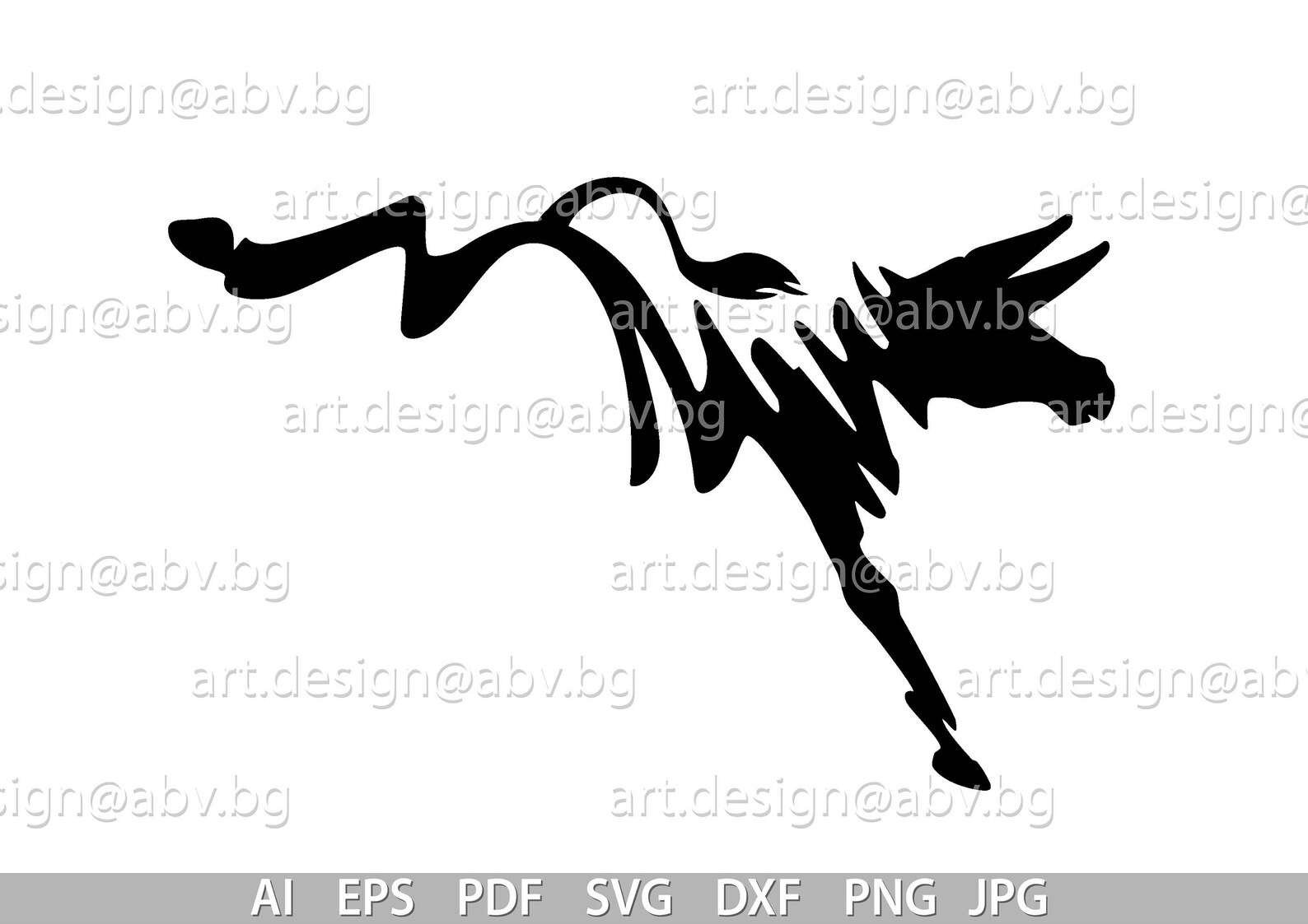 Vector DONKEY Kick AI Eps Pdf Svg Dxf Png Jpg - Etsy