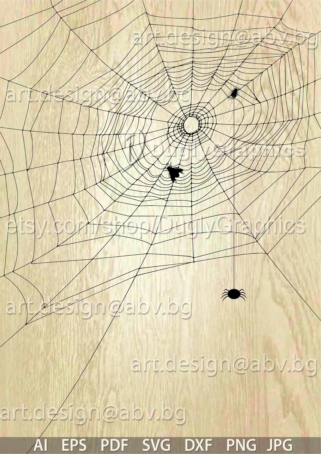 Spider Web Vector Graphic: Cobweb Clipart (digital Download) - Etsy ...