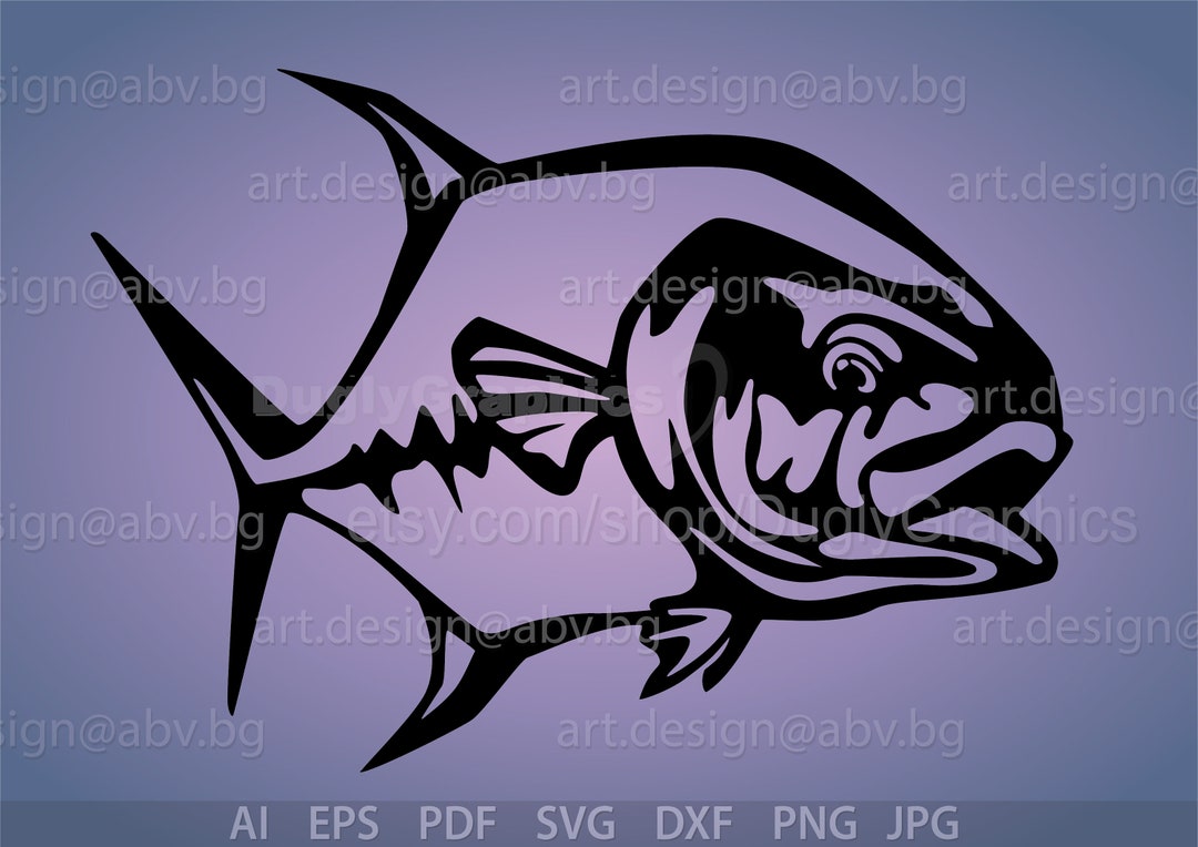 Vector PERMIT FISH, Ai, Eps, Pdf, Png, Svg, Dxf, Jpg Graphic Digital ...