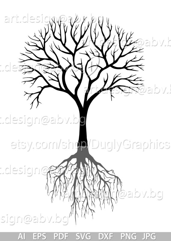 Tree With Roots Graphic Design